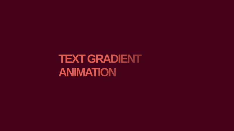 Text gradient animation
