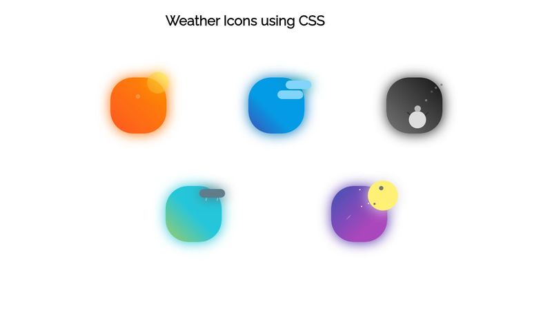Animated Weather Icons(pure CSS)