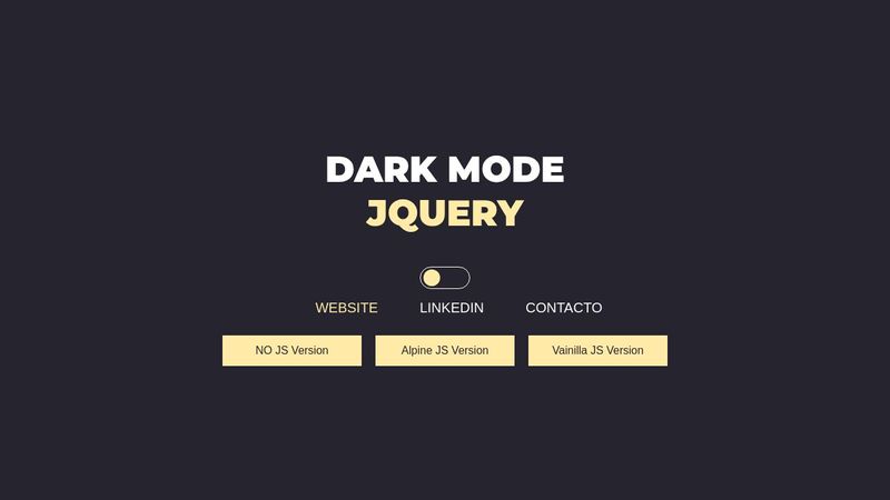 Dark Mode (jQuery)