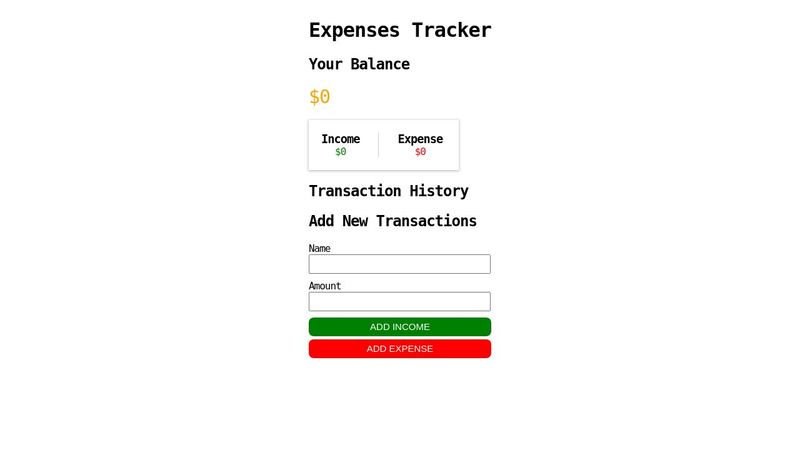 Expenses Tracker