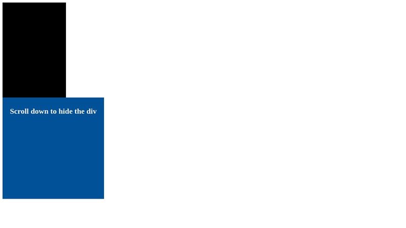 Hide div on scroll down jquery