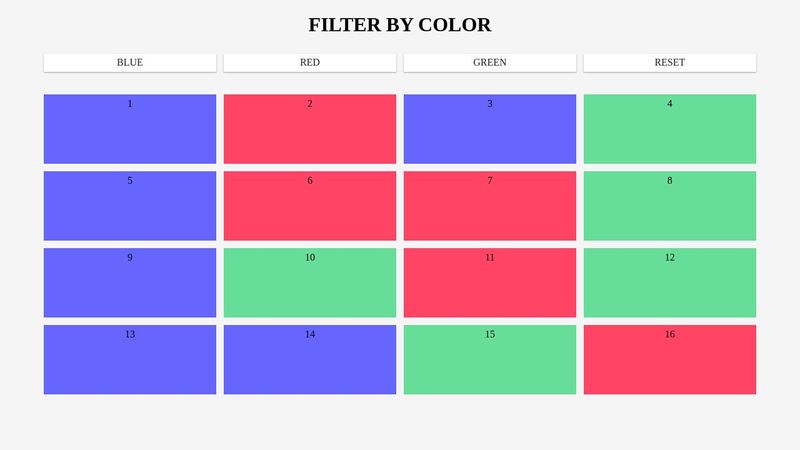 Pure CSS content filter