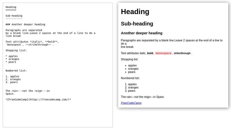 React Markdown Preview 