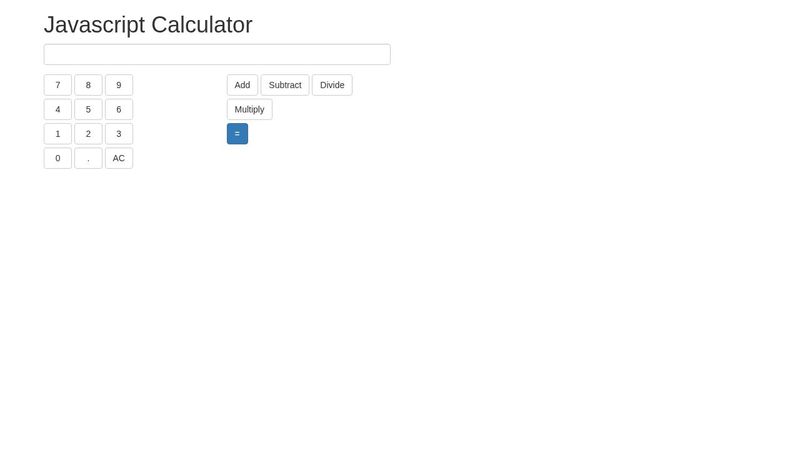 FreeCodeCamp: Build a JavaScript Calculator