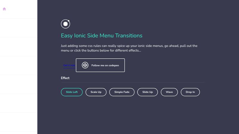 Easy Ionic Side Menu Transitions