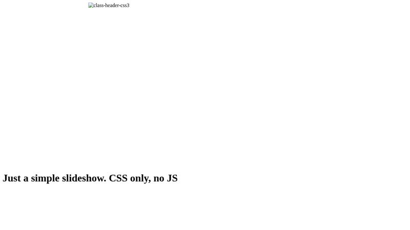 Slideshow, CSS only