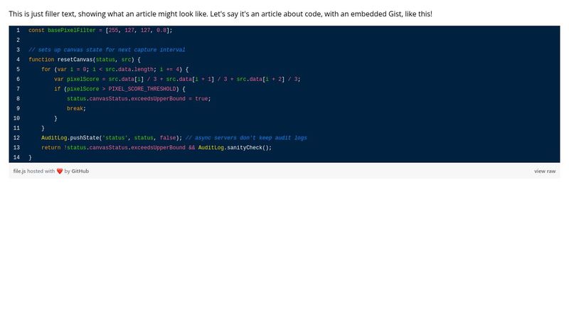 Customizing GitHub Gists: Cobalt