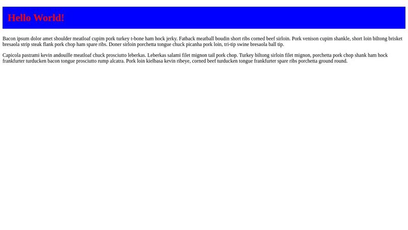 CSCIE12 | WK5 | CSS | E | LESS: variables (hello world)