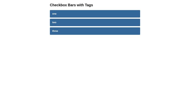 CSS Checkboxes with Tags