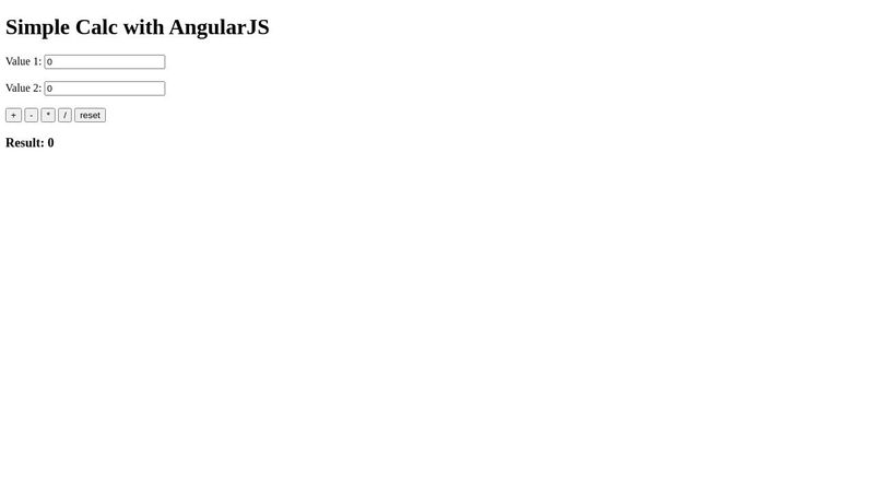 Simple Calculator with AngularJS