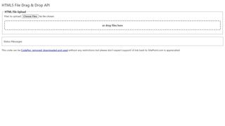 HTML5 File Drag & Drop API