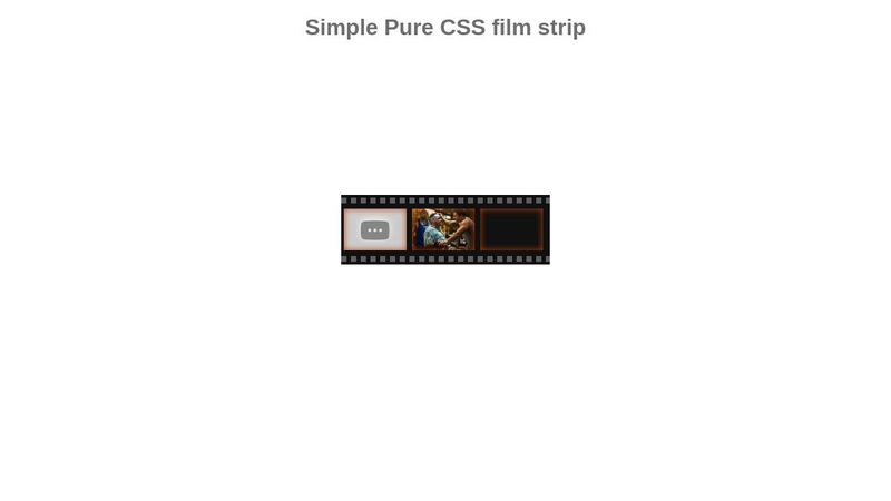 Pure CSS film strip