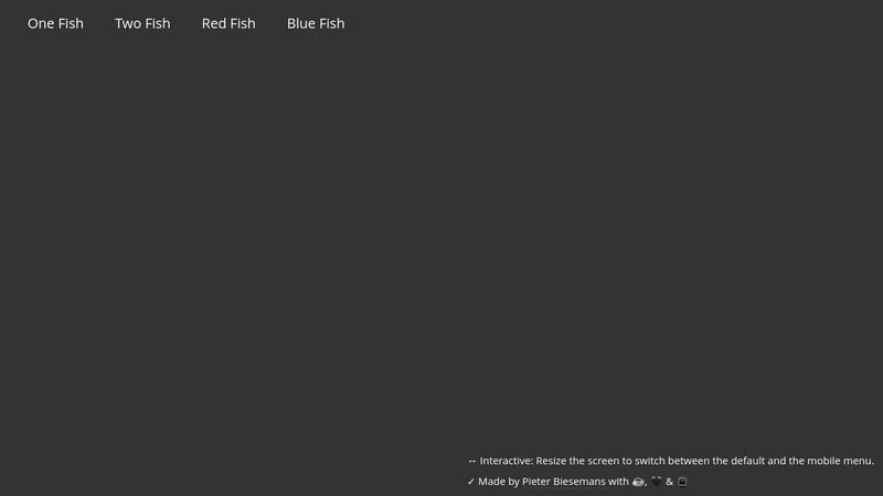 Pure CSS responsive menu