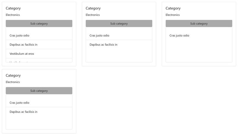 Card deck - bootstrap