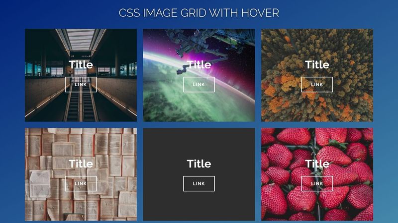 CSS Image Grid with Hover