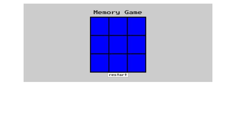 memory game