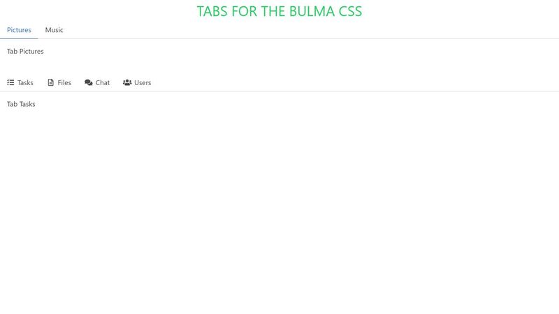 TABS FOR THE BULMA CSS