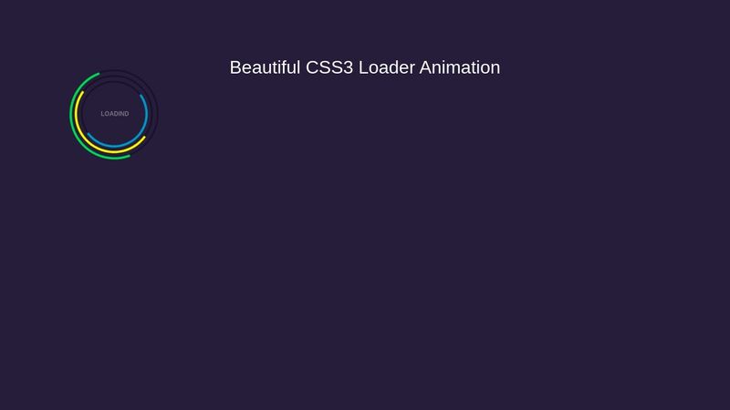 Beautiful CSS Loader Animation