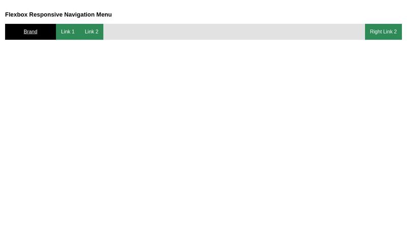 Flexbox Responsive Navbar