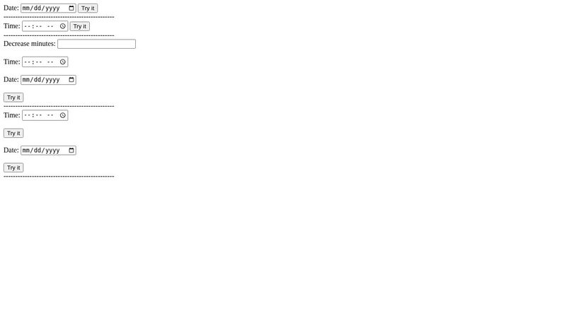 Html Js Get Date Time Html Js Get Date Time