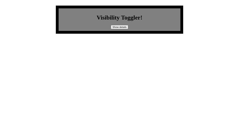 react -toggle button visibility react