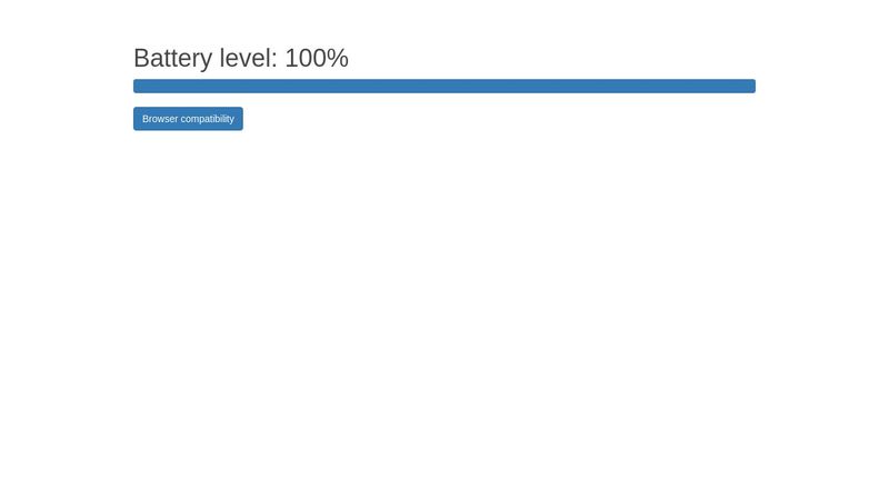 Javascript Battery Level