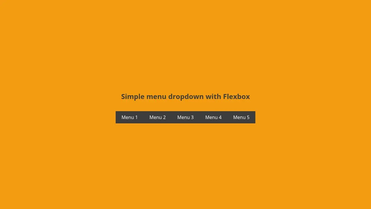 Simple Menu with Flexbox