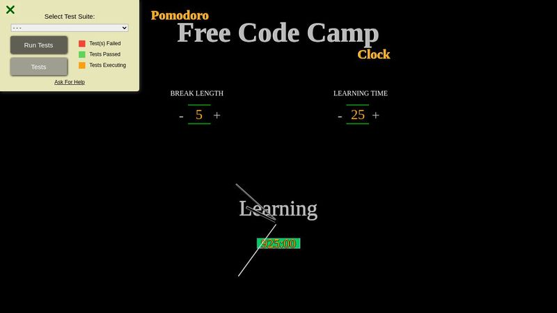 FCC Pomodoro Clock - FreeCodeCamp