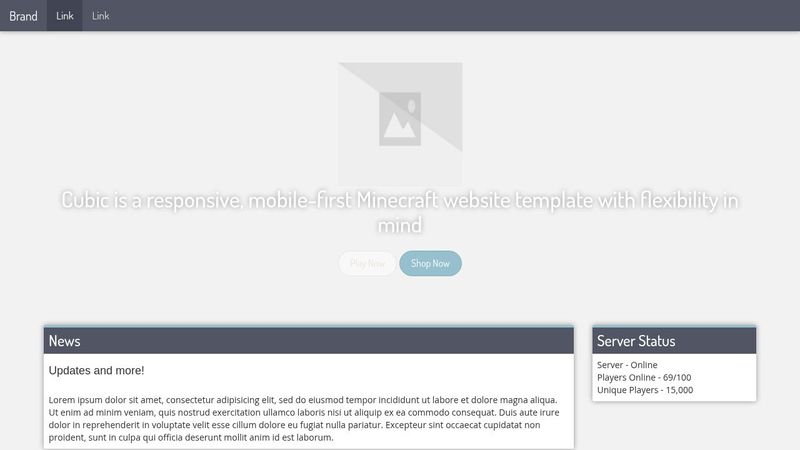 Cubic - Responsive Minecraft Website Template