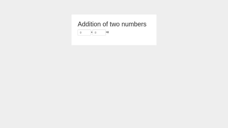 Addition of two numbers