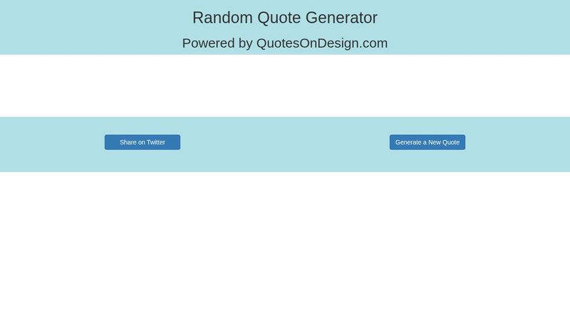 FreeCodeCamp: Random Quote Generator