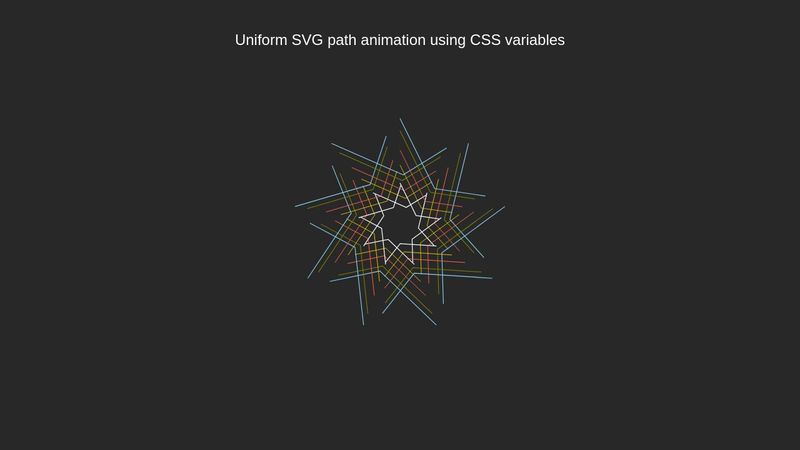 Uniform SVG path animation using CSS variables