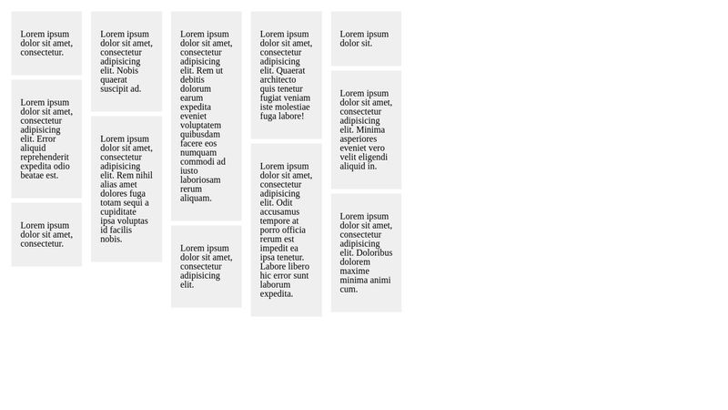 Pure CSS Masonry Layout