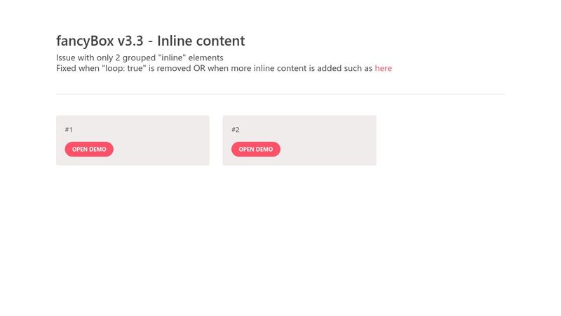 fancyBox issue with only 2 "inline" elements