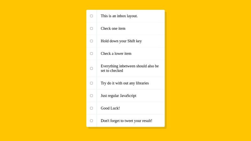 Multiple Checkboxes (JavaScript30 Day 10)