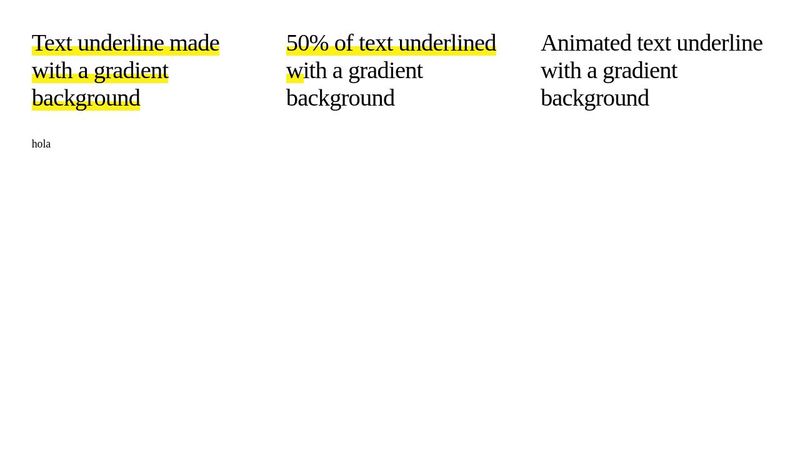 Animated text underline