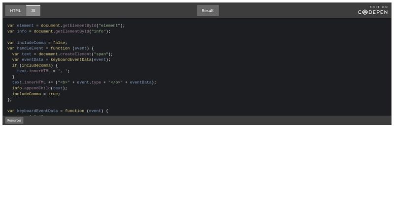 HTML5 Course - Javascript - keyboard events (for iframe)