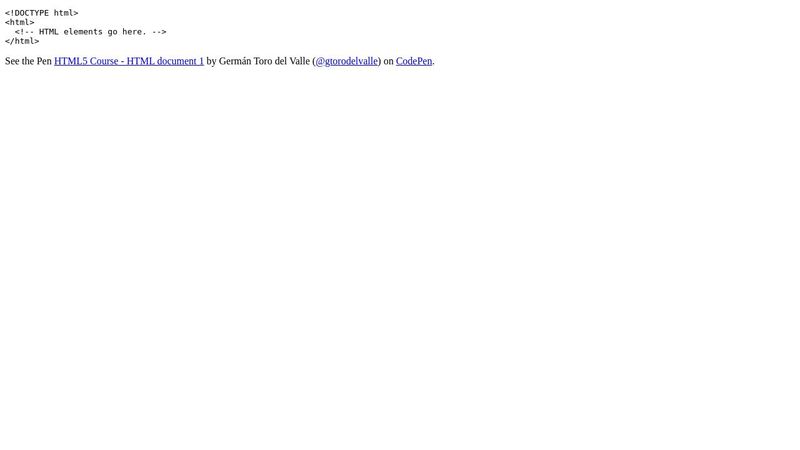 HTML5 Course - HTML document 1 (for iframe)