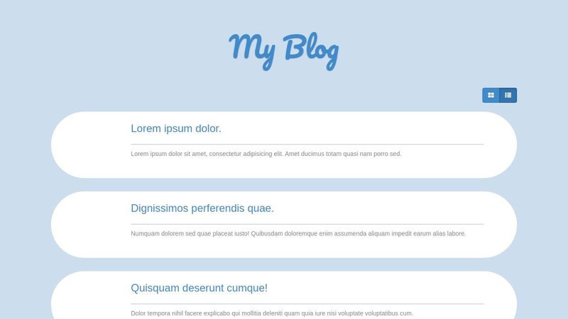 Flat Blog layout in CSS3