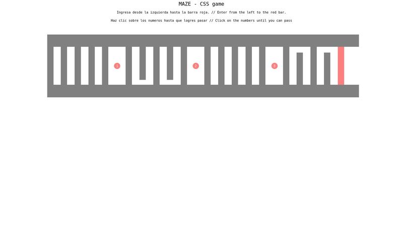 MAZE - CSS game