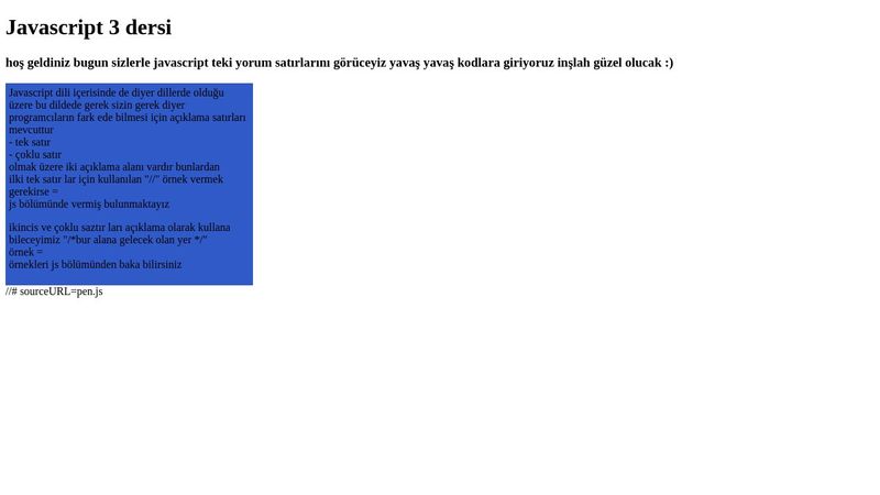 javascript 3 ders