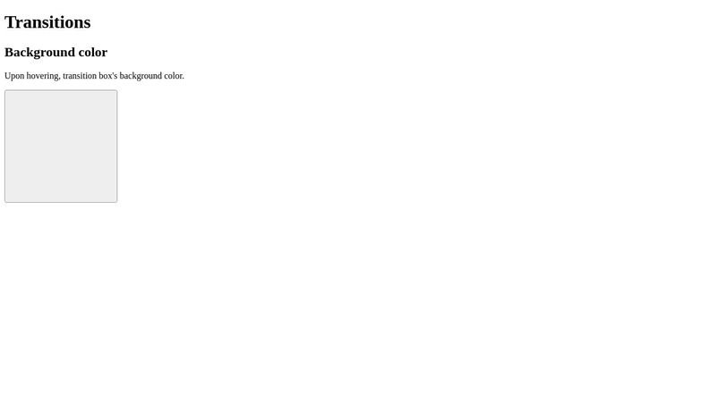 Background color transition