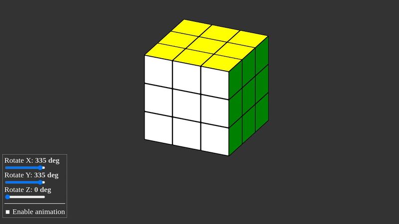 Rubik's Cube in CSS3