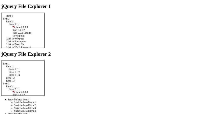 jQuery File Explorer - Convert UL list into a dynamic tree