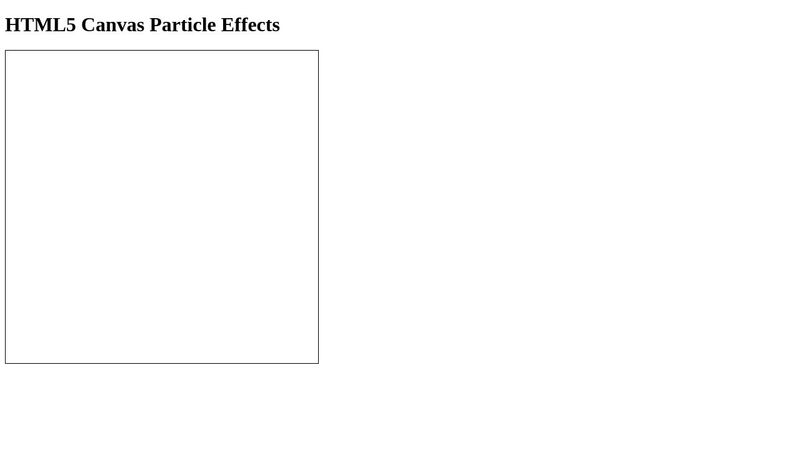 Typescript & HTML5 particle effect