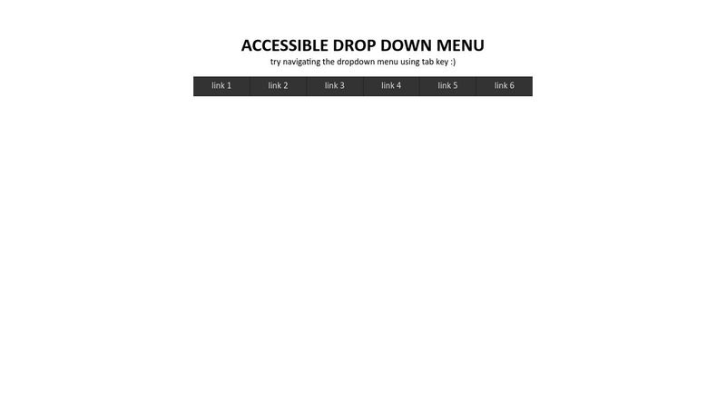 Accessible Drop Down Menu
