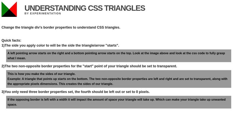 Understanding CSS Triangles