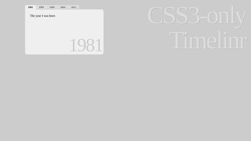 CSS3-only Timelinr