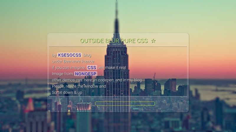 DYNAMIC OUTSIDE BLUR PURE CSS