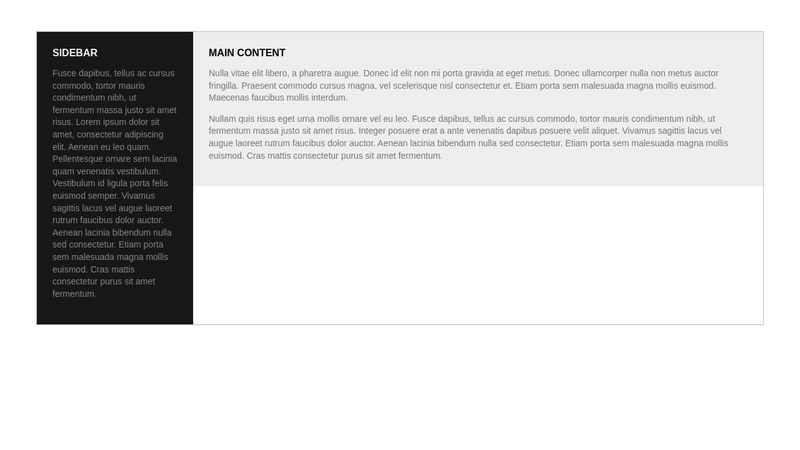 Fixed-Width Sidebar Left Responsive Layout